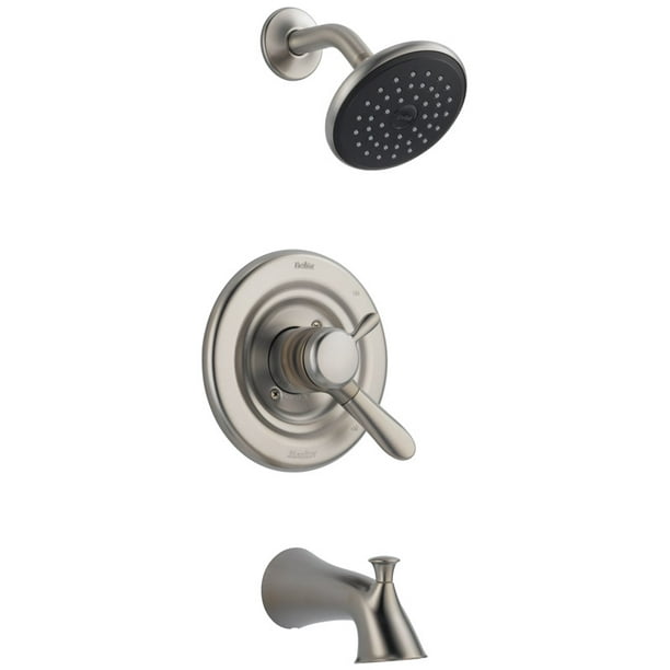 Delta Monitor Lahara 1-Handle Stainless Steel Tub and Shower Faucet ...