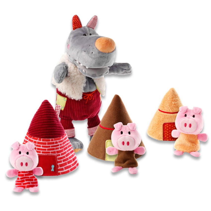 Toys & Games Toys Pretend Play Felt Animal Toy Three Little Pigs Finger ...