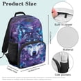 HUIACONG Galaxy Wolf School Backpack for Kids Age 6-18 Large Capacity ...