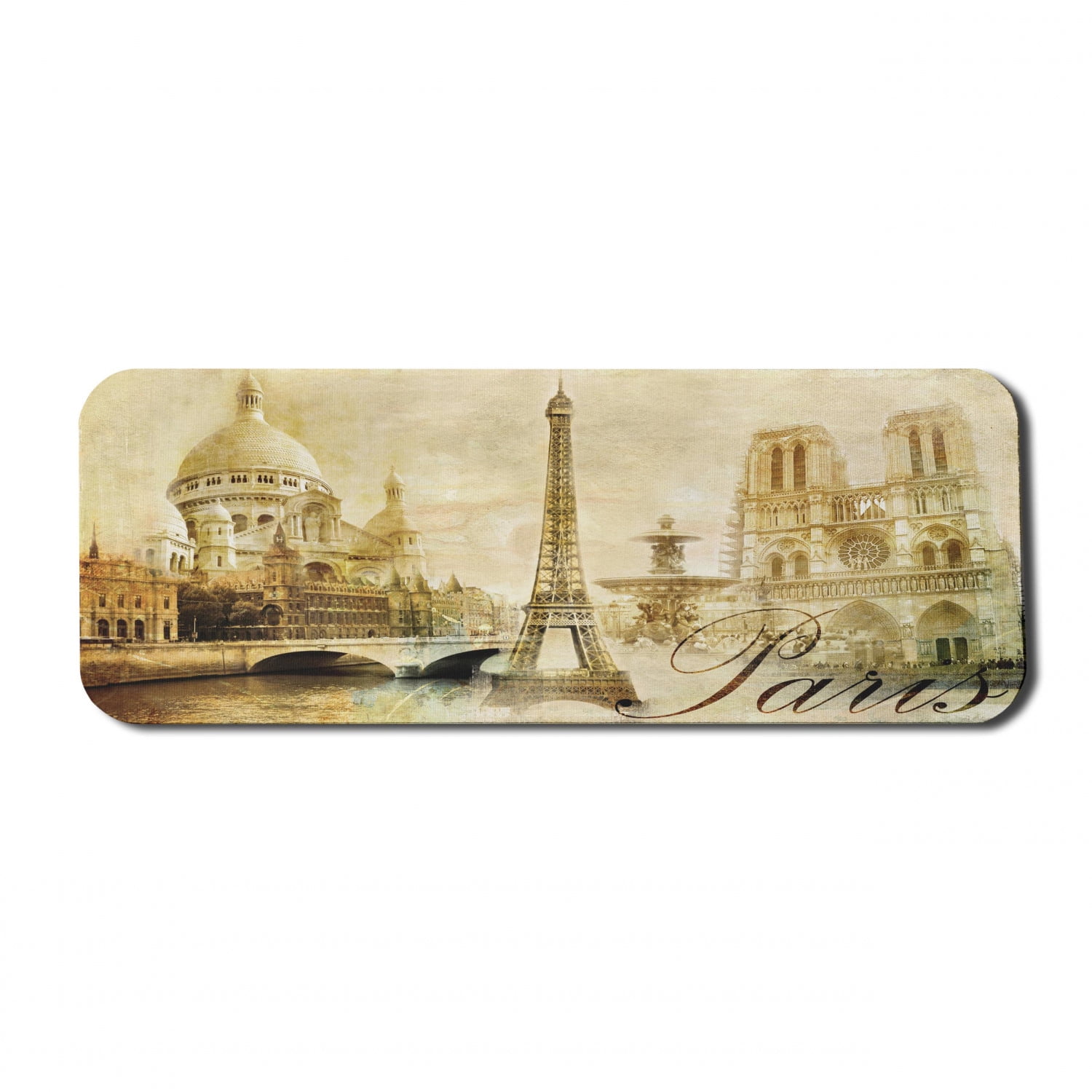 Paris Computer Mouse Pad, Vintage Design Faded Style France Capital ...