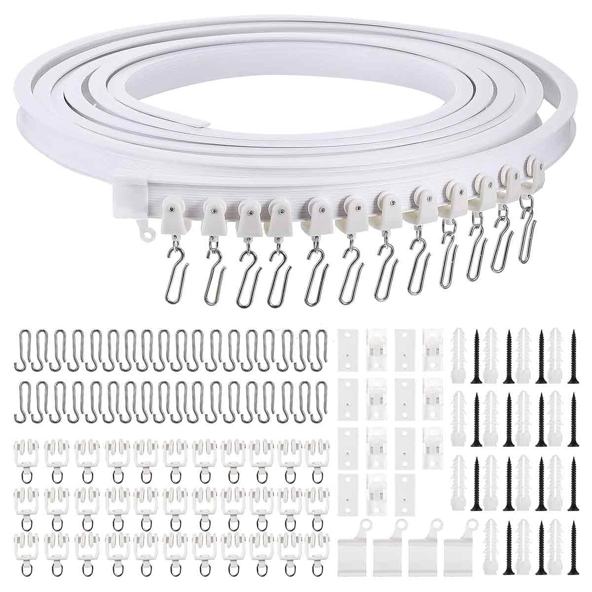 Click here for Lartppy Bendable Ceiling Curved Curtain Track Flex... prices