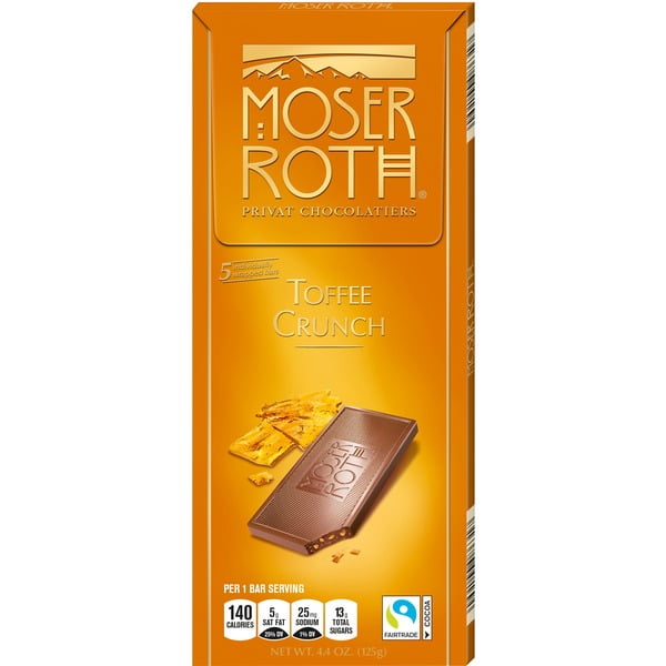 Moser Roth Fine German European Chocolate Toffee Crunch (3 Pack ...