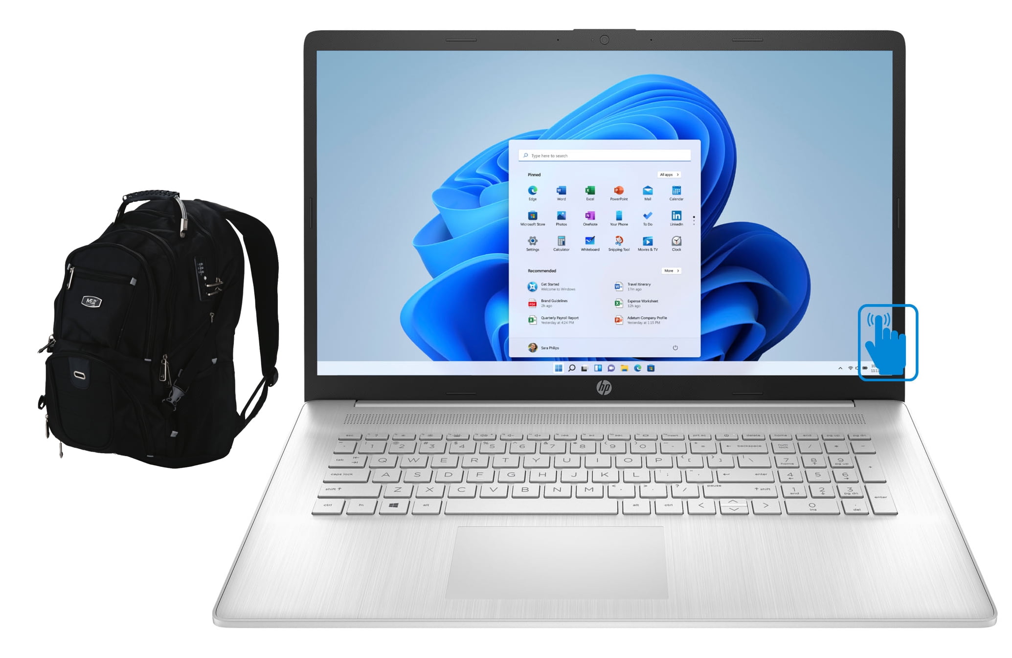 HP 17z-cp000 Home & Business Laptop (AMD Ryzen 5 5500U 6-Core, 17.3 ...