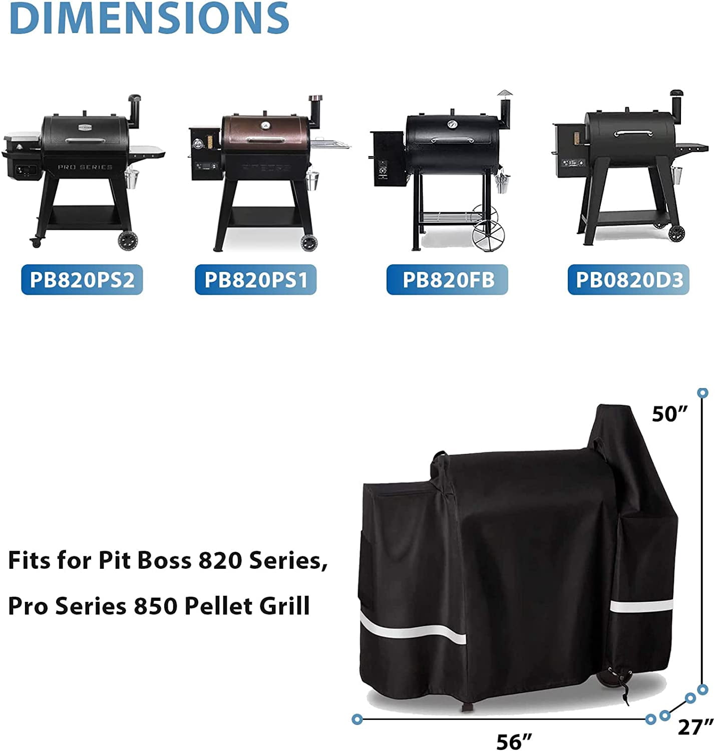 Grisun Grill Cover For Pit Boss Pro Series 850, 820 Deluxe, 46% OFF