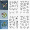 4 Sheets Geometric Abstract Animals Water Soluble Hand Sewing ...