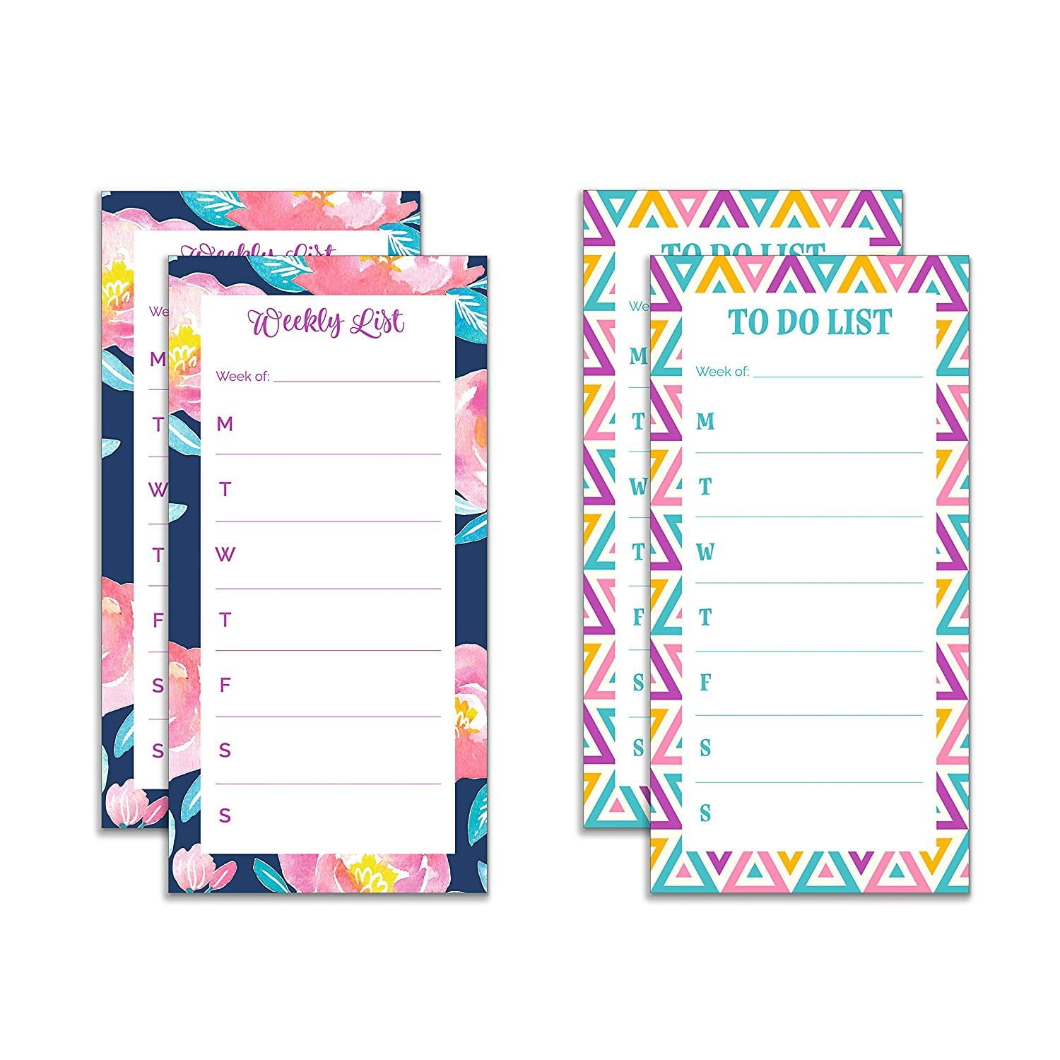 To Do List Notepad Set Of 4 Weekly To Do List Magnet Notepad 4in X 9