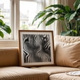 Abstract Black and White Wavy Stripes Fabric Texture with Depth and ...
