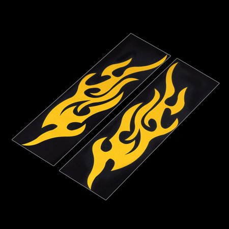 2 Pcs Fire Flame Sticker Styling Car Auto Side Door Truck Bumper Window ...