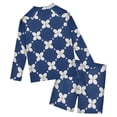 Beautiful White Flowers Pattern Boys' Bathing Suit UPF 50+ Boys' Rash ...