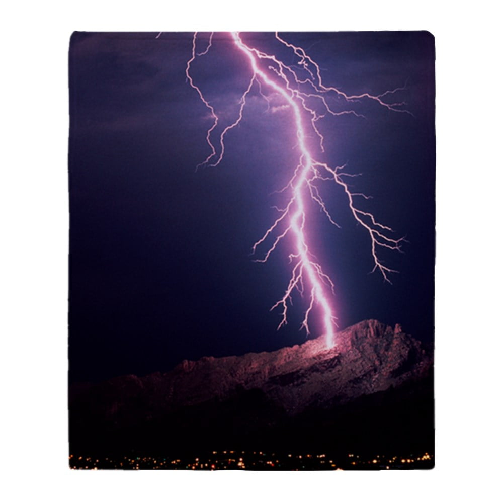 CafePress - Lightning Over Tucson Throw Blanket - Soft Fleece Throw ...