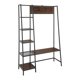 Woven Paths Modern Hall Tree with Bench and 5 Shelves, Dark Walnut ...