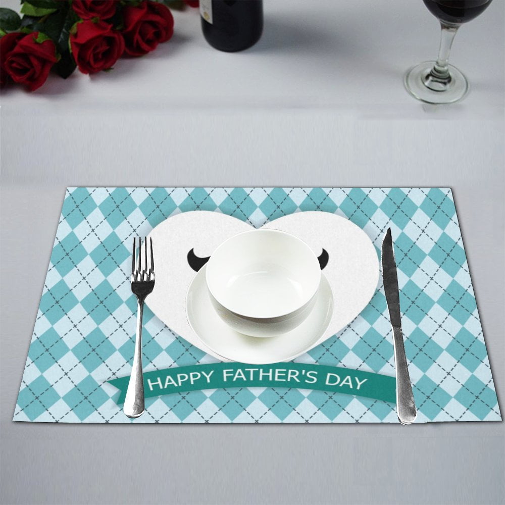 MKHERT Best Dad in the World Happy Father's Day in Blue Argyle ...