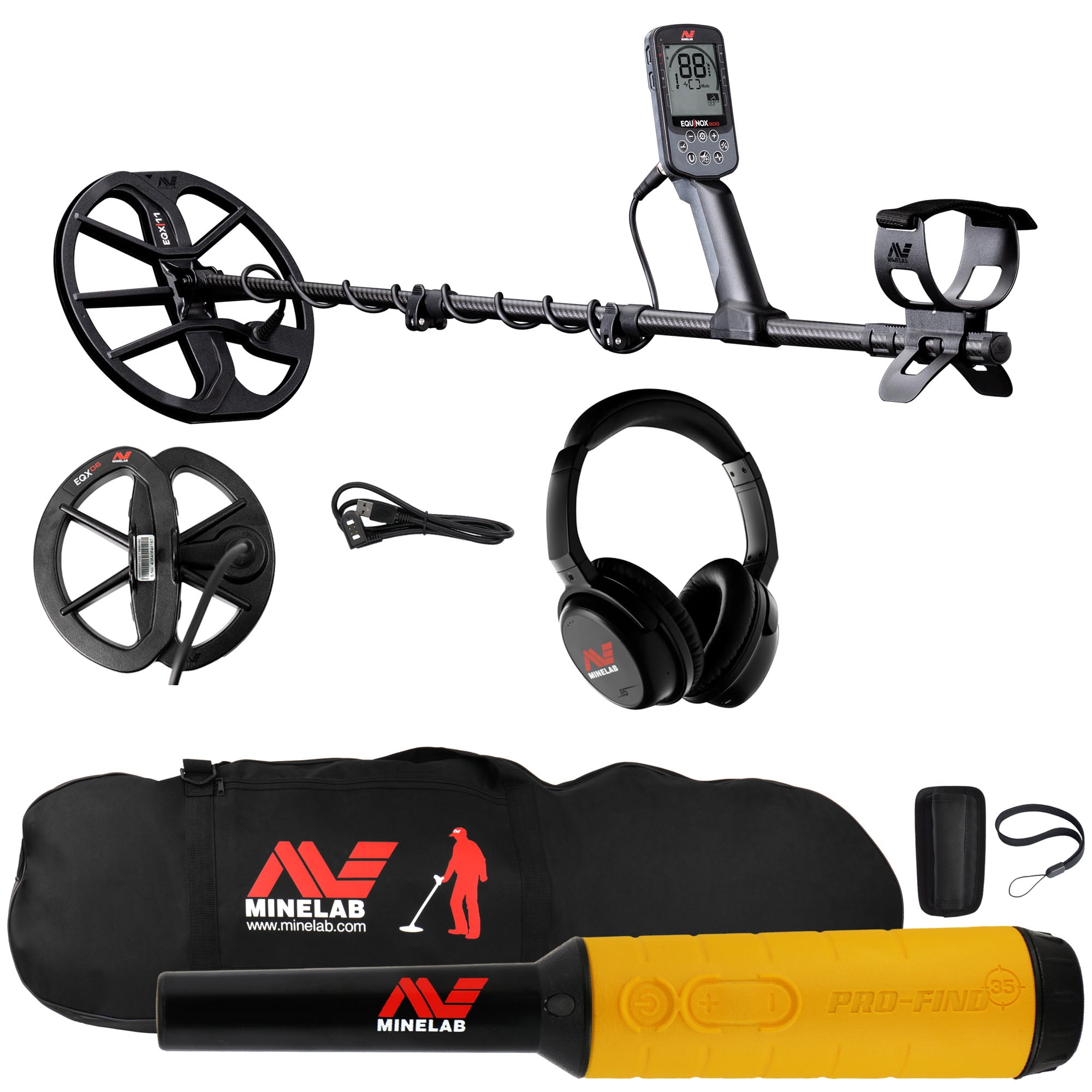 Minelab EQUINOX 900 Multi-IQ Metal Detector w/Pro-Find 35 Pinpointer & Carry Bag - Walmart.com