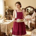 Unique Bargains Aprons for Women with Pockets Kitchen Apron Extra Long ...