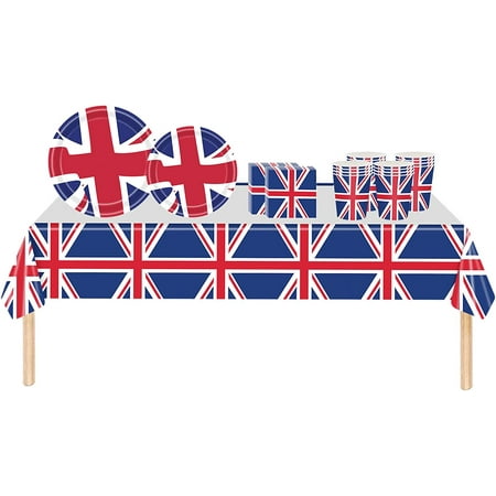 Union Jack Party Supplies Tableware Set,Union Jack Flag Queens Platinum ...
