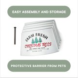 Hallops Galvanized Christmas Tree Collar - (White, Standard Size ...