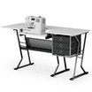 Magshion Sewing Machine Table with Fold-Down Top, Height Adjustable ...