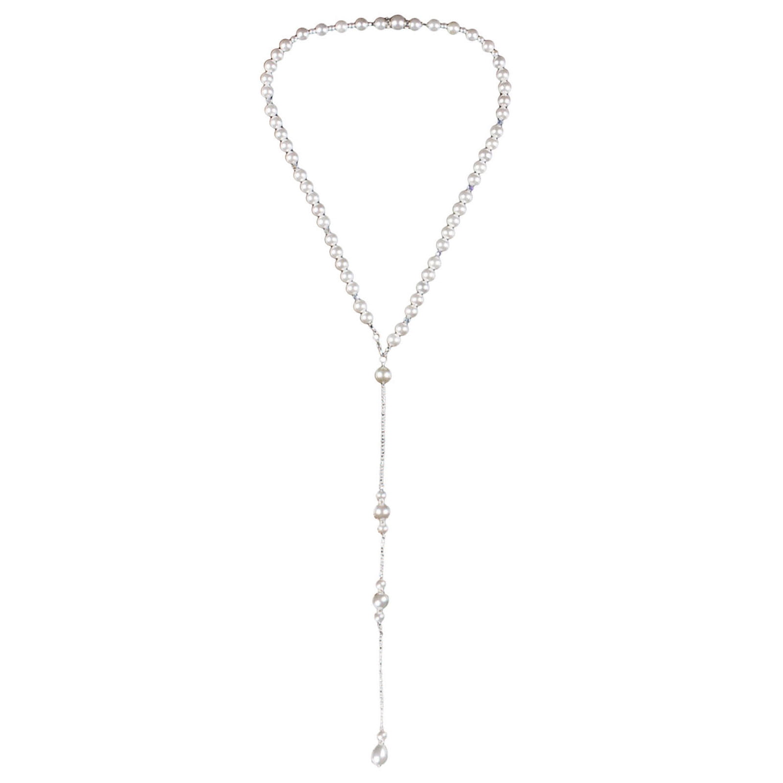 Dasbsug Pearl Simple Back Chain Necklace for Party Pearls Backdrop ...