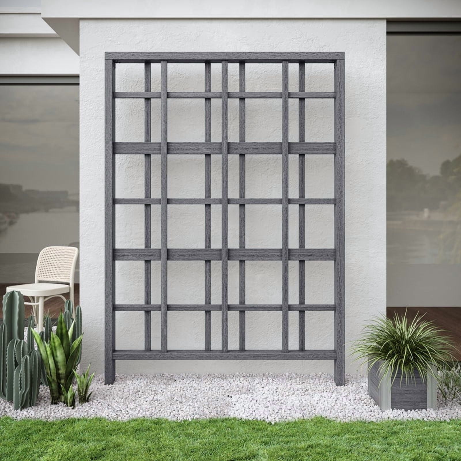 Click here for Vita Urbana 60 In L X 84 In H Modern Vinyl Trellis... prices