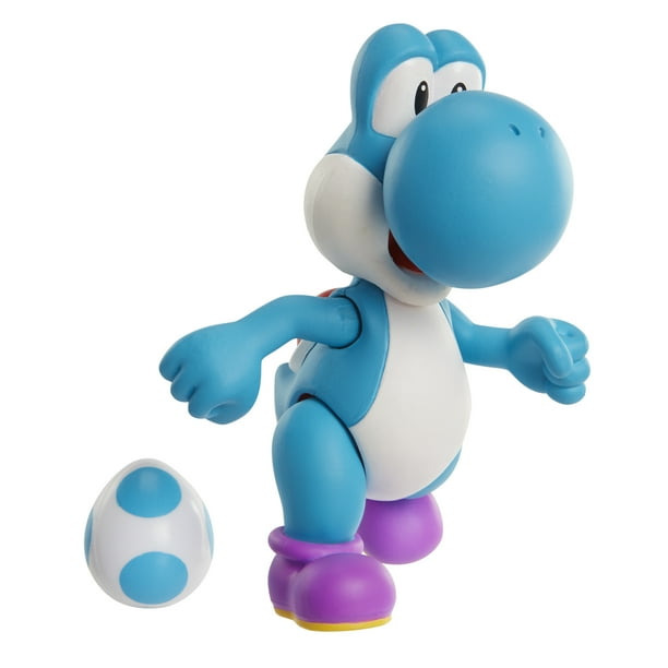 World of Nintendo 4" Figures Light Blue Yoshi w/ Egg - Walmart.com