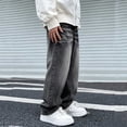 ATOGUTA Boys Wide Leg Jeans Teen Kids Baggy Denim Pants with Pockets ...