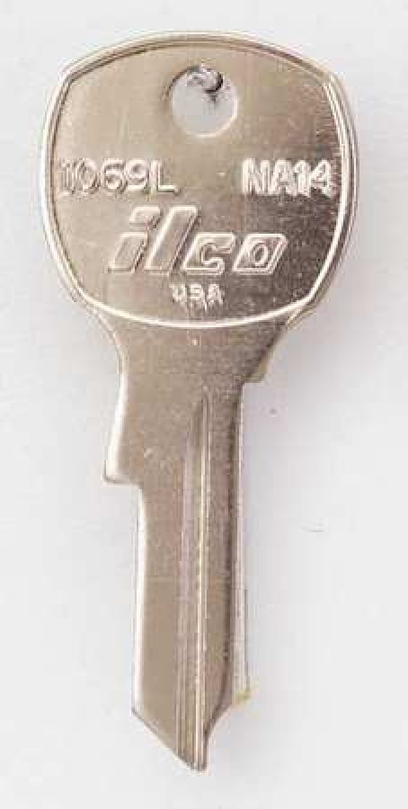 KABA ILCO 1069L-NA14 Key Blank,Brass,Type NA14,4 Pin,PK10 - Walmart.com ...