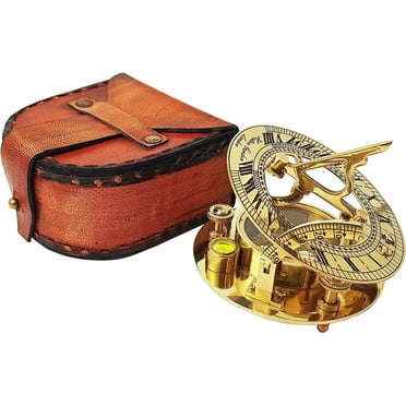 Indian Nautical Instruments Antique Brass & Copper Sundial Compass ...