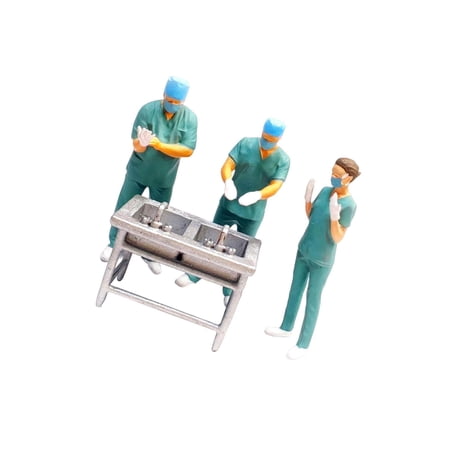 Doctor Miniatures 1/64 Resin Tool Cart Miniature Model Staff Diorama 1/ ...