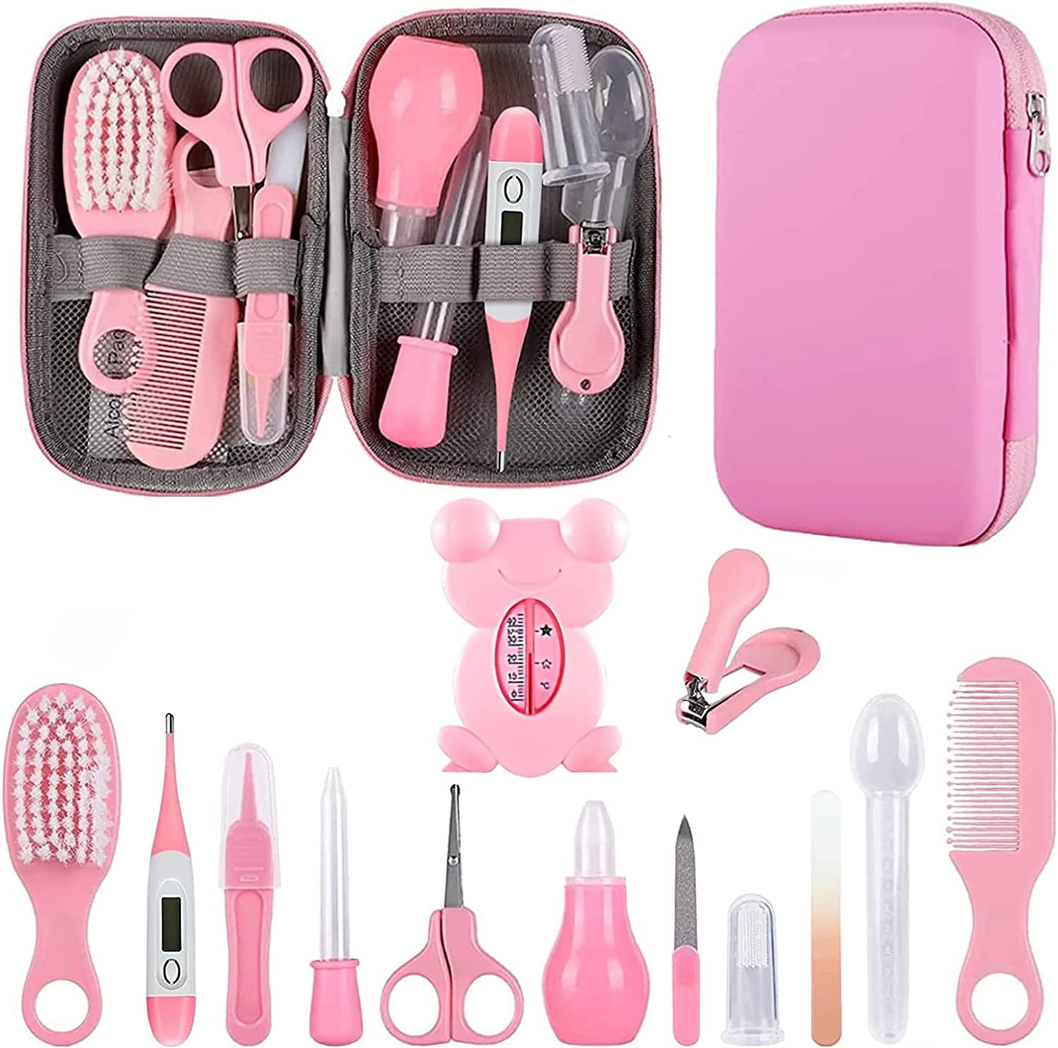 ZeenArt Baby Grooming Kit, 13 in 1 Baby Necessities Set, Pink - Walmart.com
