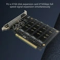4-Disk NVME PCI-E X16 Card Array Expansion Card Support M. 2 NVME ...