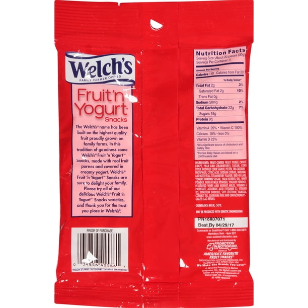 Welch's Fruit 'N Yogurt Strawberry Snack, 4.25 Oz. - Walmart.com ...