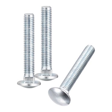 6 Set Carriage Bolts and Nuts Kit, 3/8"-16x3" Carbon Steel Round Head ...