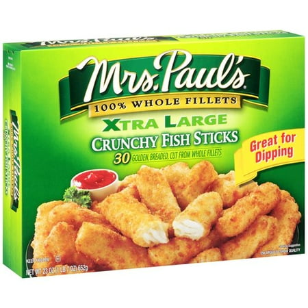 Mrs. Paul's® Xtra Large Crunchy Fish Sticks 30 ct Box - Walmart.com