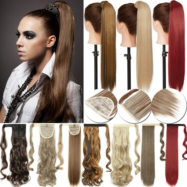 Benehair Clip in Ponytail Extensions for Women Wrap Around Long Thick ...