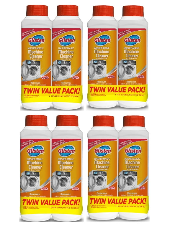 Glisten Washer Magic Washing Machine Cleaner and Deodorizer, 8 Bottles ...