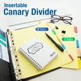 BAZIC Binder Dividers Canary Paper w/ 8 Insertable Color Tabs, 11 Hole ...