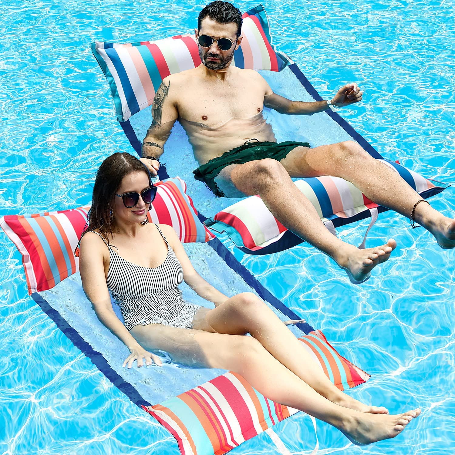 Intera Fabric Pool Hammock Floats Xl 2pack Inflatable Multi Purpose