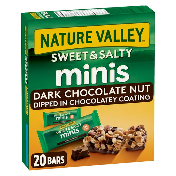 Nature Valley Mini Granola Bars, Sweet and Salty Nut, Dark Chocolate ...