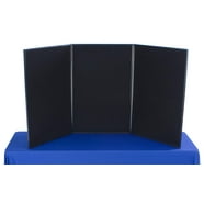 Quartet Show-It! 3-Panel Display System, 6' x 3', Double-sided, Blue ...