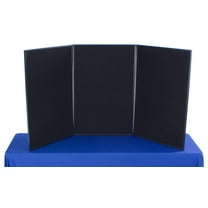 Quartet Show-It! 3-Panel Display System, 6' x 3', Double-sided, Blue ...