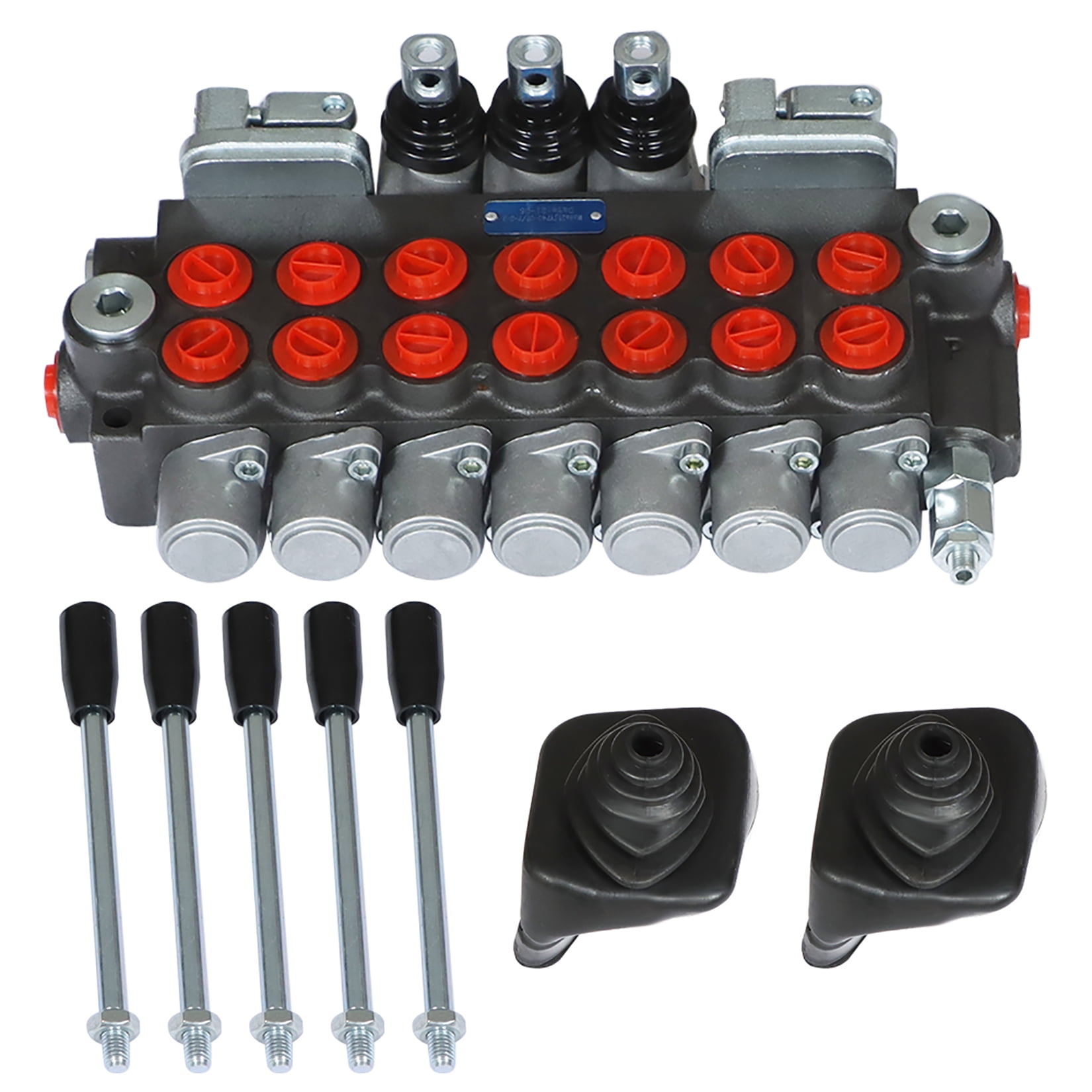 7 Spool Hydraulic Directional Control Valve 2 Joystick 11GPM 40 L BSPP ...