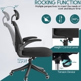 HomeZeer Ergonomic High Back Office Chair with Lumbar Support and Flip ...