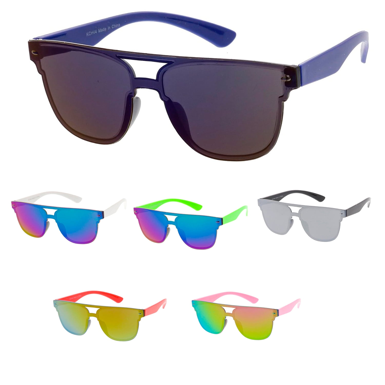 MLC Eyewear Minimal Urban Modern "Flat-Lined" Flat Lens Sunglasses ...