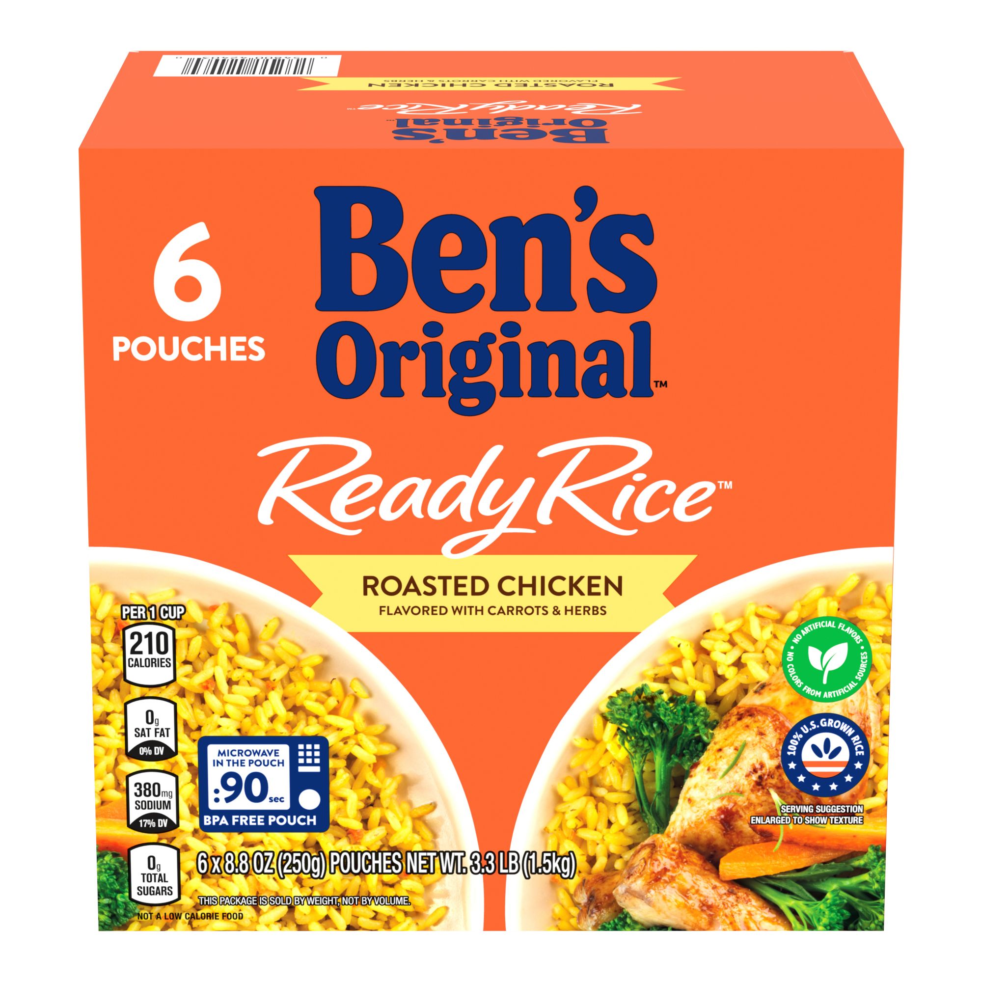 Ben Original Ready Rice Roasted Chicken, 6 pk. - Walmart.com