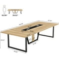 Tribesigns 8FT Conference Table, Large Meeting Table/Podcast Table for ...