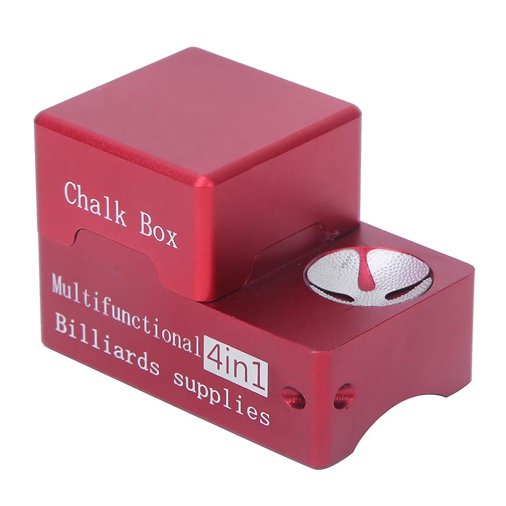 Spptty Cue Chalk Box,Billiards Cue Accessory,4 in 1 R2 Multi-Function ...