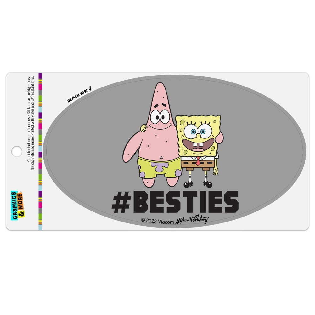 SpongeBob Besties Automotive Car Refrigerator Locker Vinyl Euro Oval ...