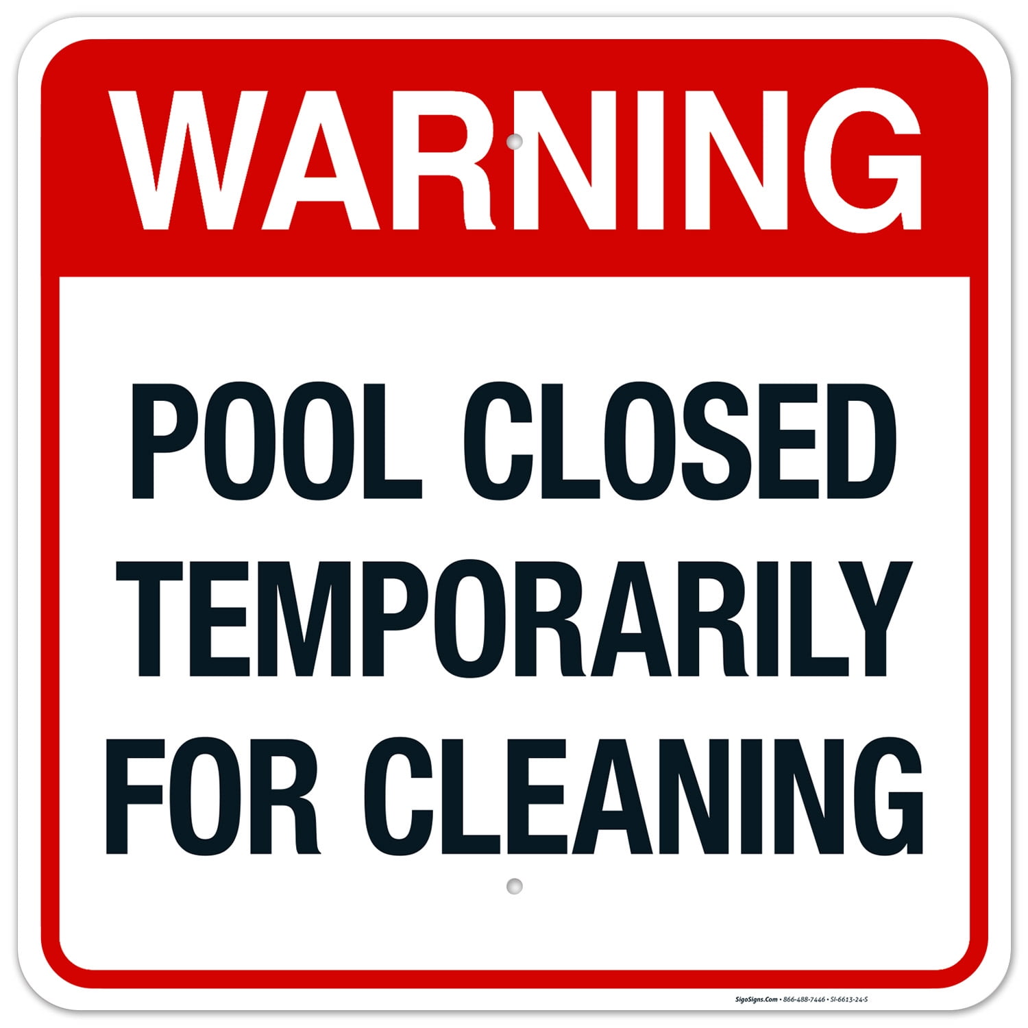 Pool Closed Temporarily For Cleaning Sign, Pool Sign, 12x18 Reflective ...