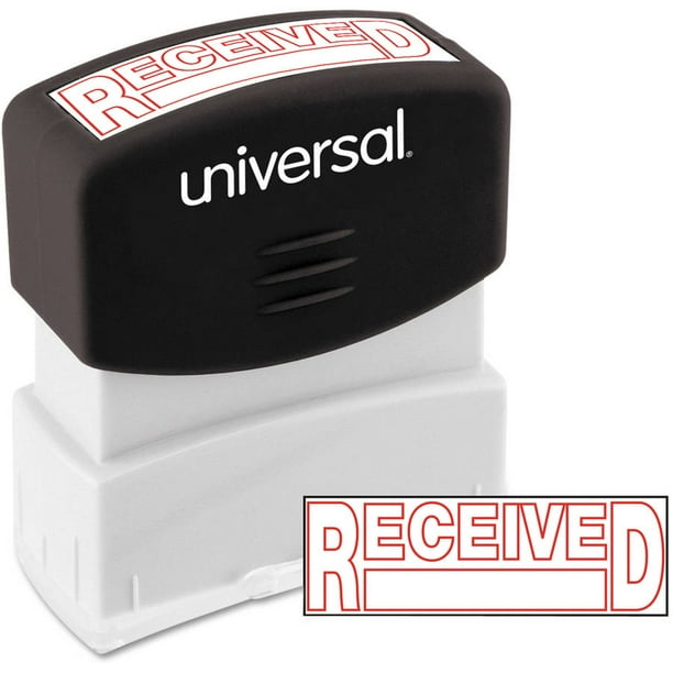 Universal Message Stamp, RECEIVED, Pre-Inked One-Color, Red, 2-Pack ...