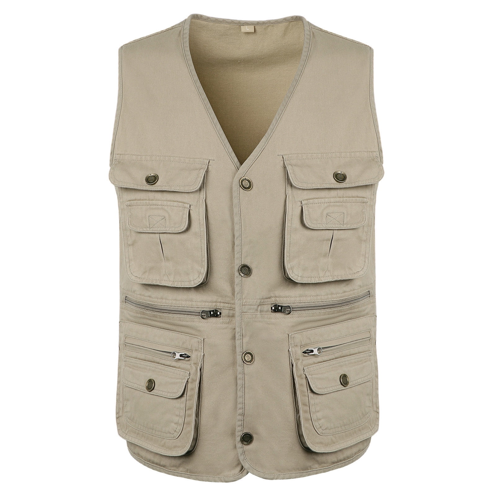 YODETEY Men'S Outdoor Vest Leisure Jacket Lightweight Vest with Zip ...